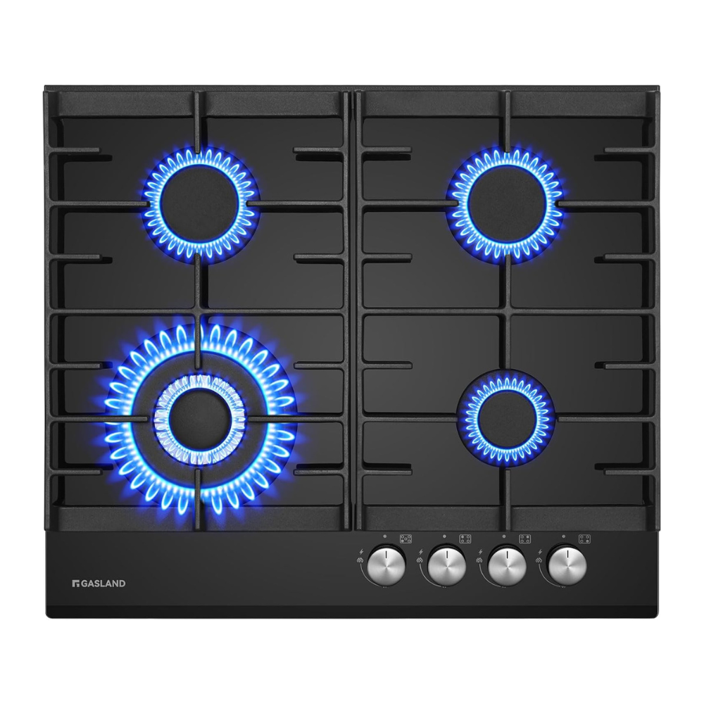 GASLAND 60cm glass gas hob with 4 burners LPG/natural gas built-in ...